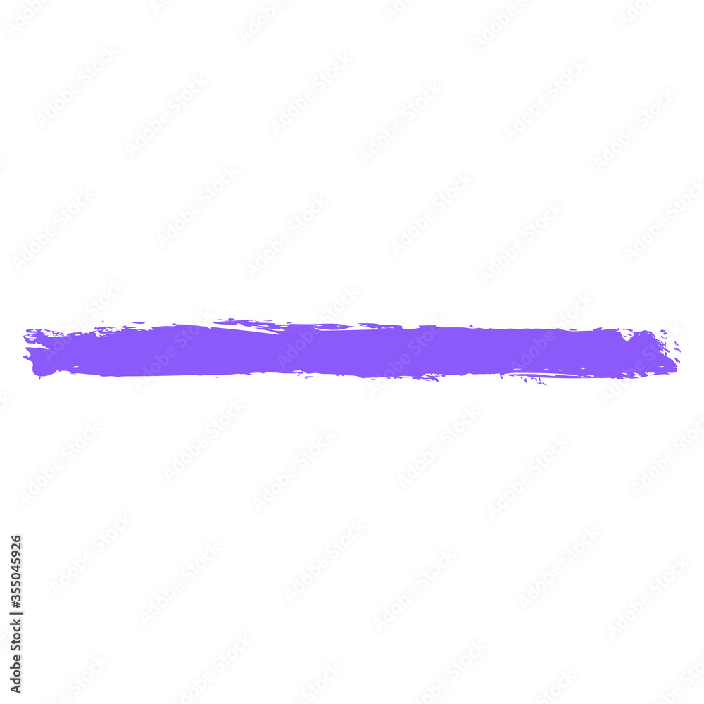 Brush stroke left a violet paint imprint. Paintbrush texture in ...