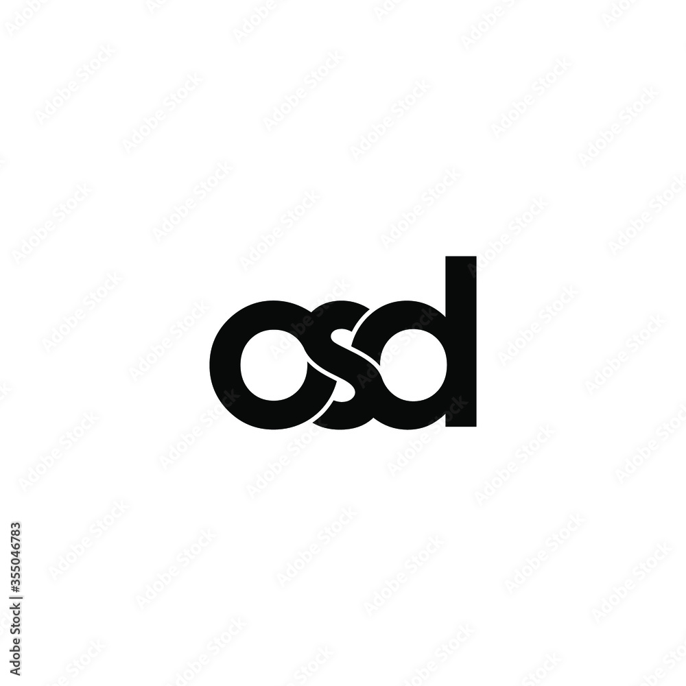 osd letter original monogram logo design Stock Vector | Adobe Stock