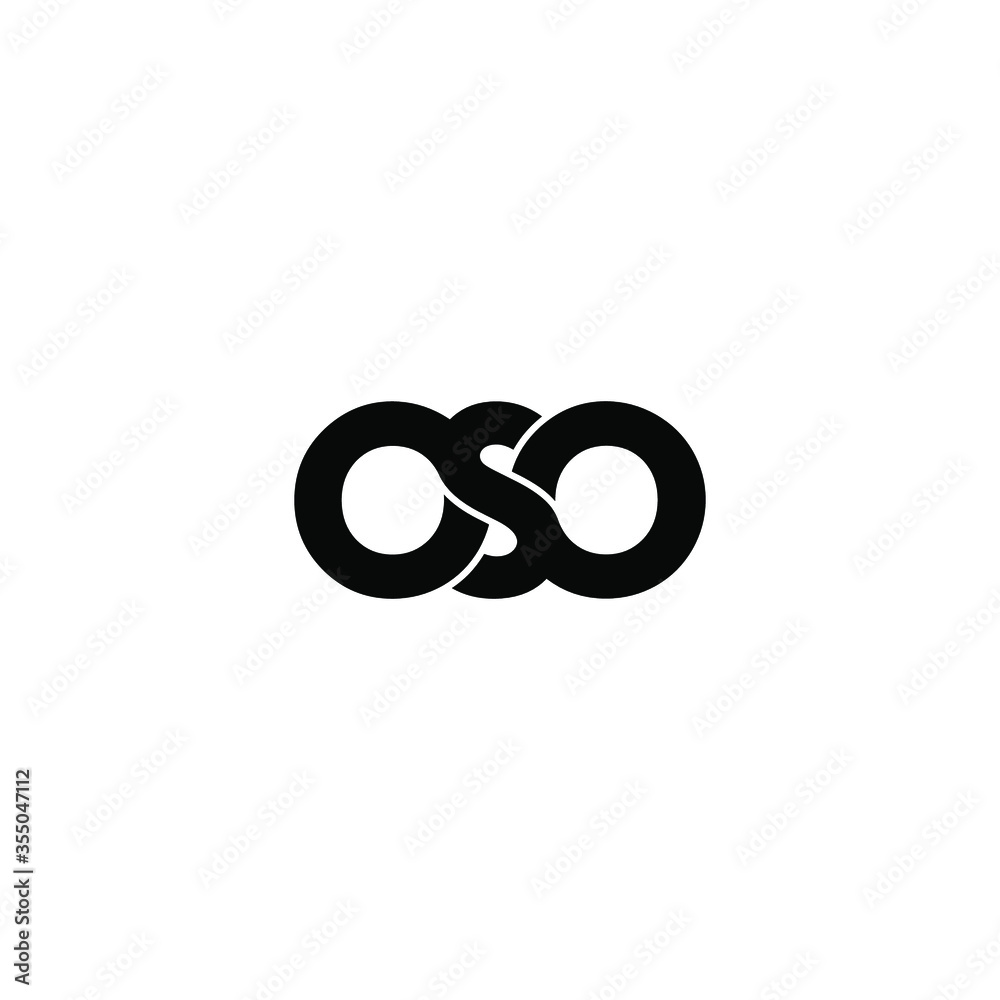 oso letter original monogram logo design Stock Vector | Adobe Stock