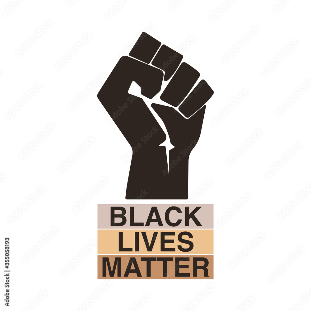 Black Lives Matter Hand Symbol. Vector Illustration Stock Vector ...