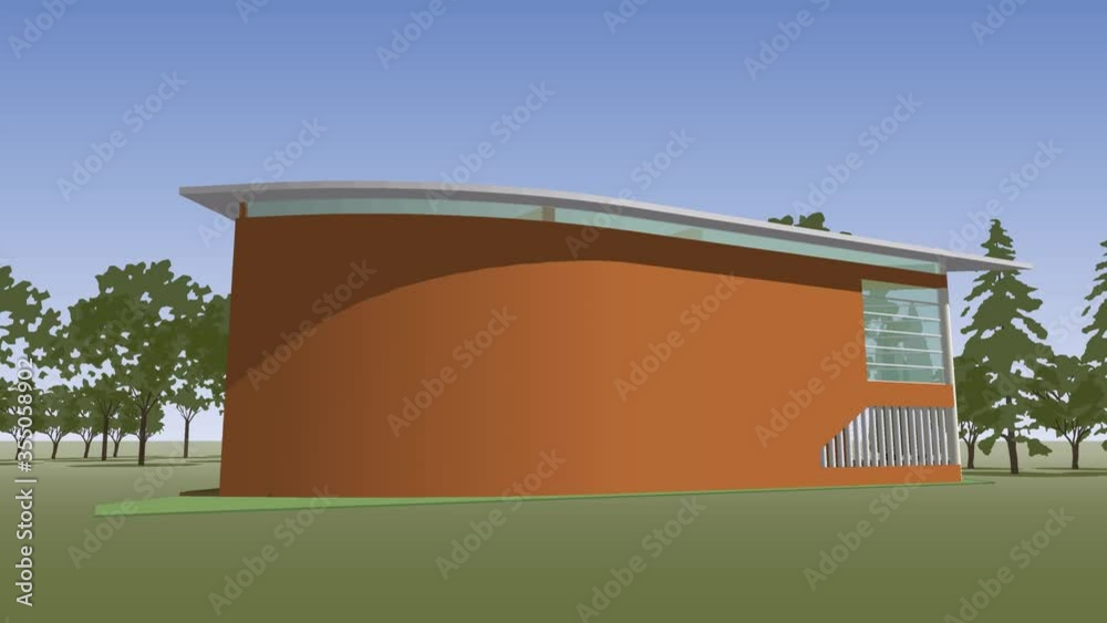 3D animation of shade and shadow simulation in building design process ...