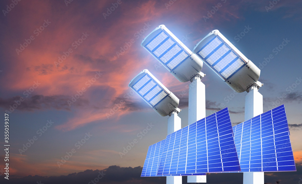 Lighting pole, solar cell system, new energy saving technology ...