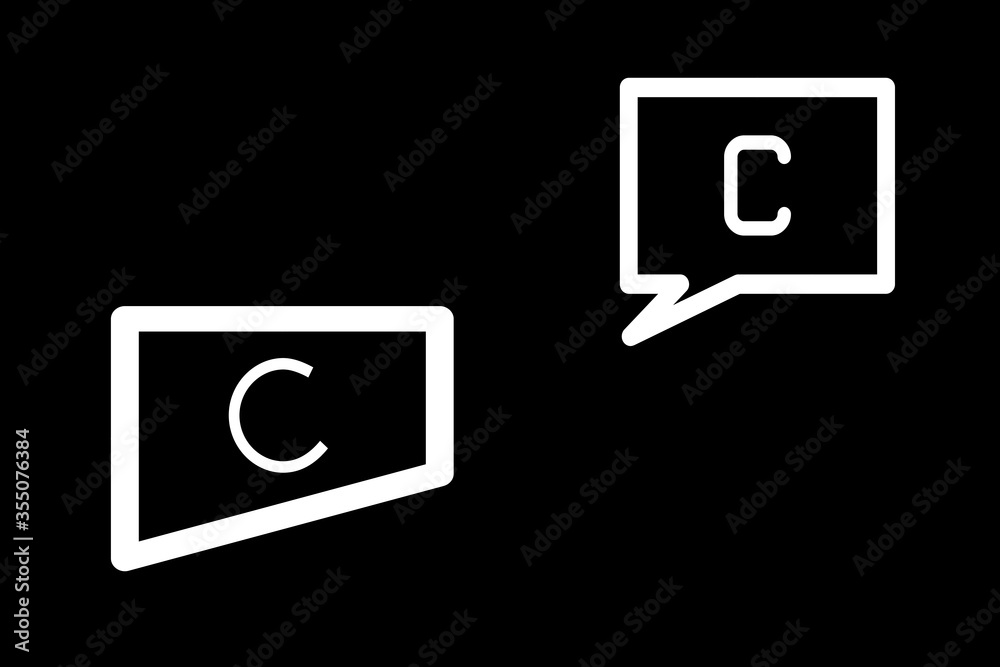 Capital letter C vector image Stock Vector | Adobe Stock