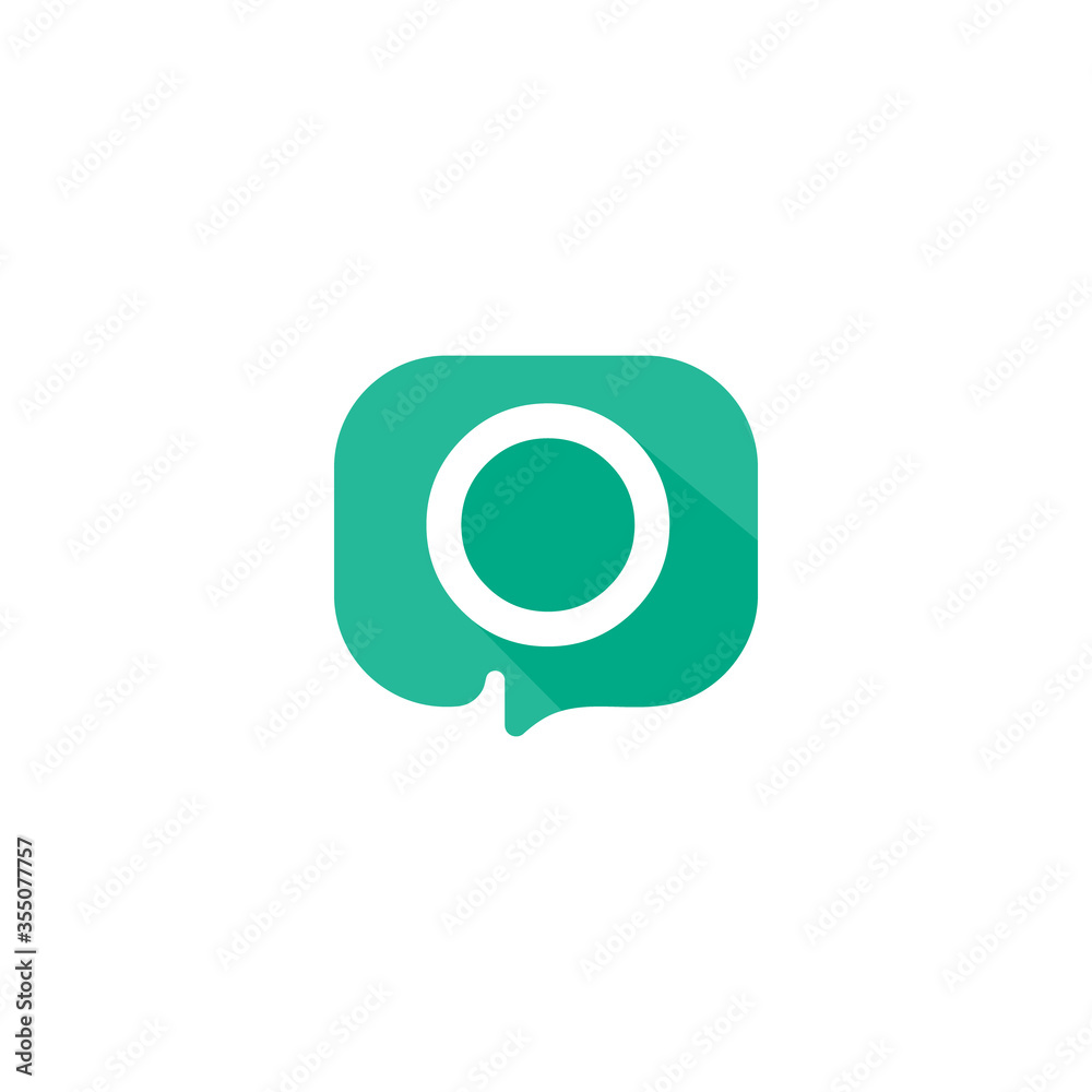 o chat logo talk vector illustration, chat letter o logo Stock ...