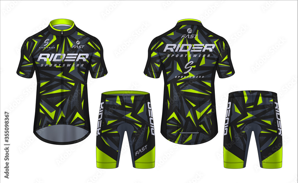 Cycling Jerseys mockup,t-shirt sport design template,uniform for ...