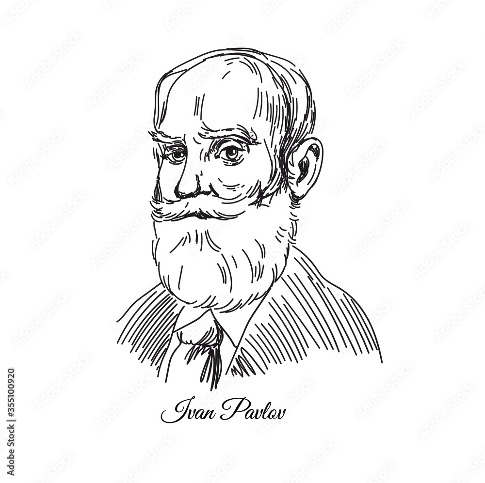A portrait of a famous scientist Ivan Pavlov Stock Vector | Adobe Stock