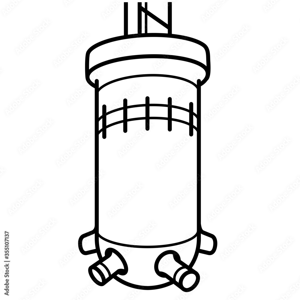 Small modular reactor vector icon in outlines Stock Vector | Adobe Stock