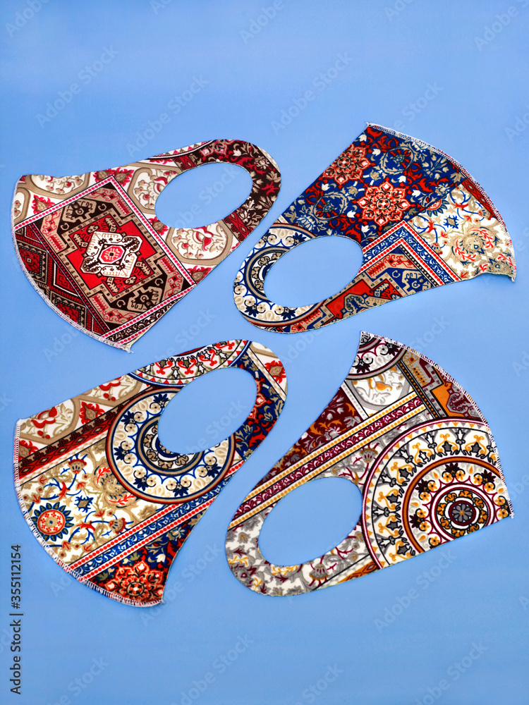 Batik design in scuba face mask pollution and corona virus protection ...