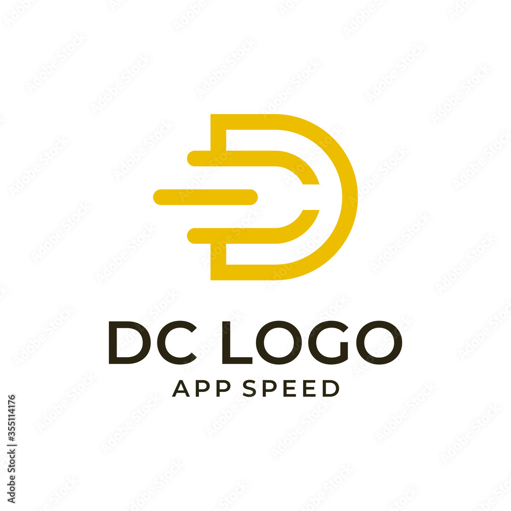 DC logo with simple and modern design Stock Vector | Adobe Stock