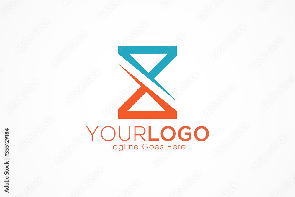 ancient sand clock watch icon logo concept Stock Vector | Adobe Stock