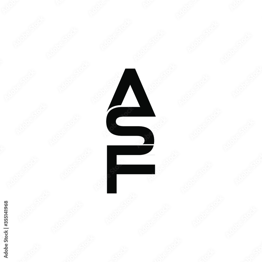 asf letter original monogram logo design Stock Vector | Adobe Stock