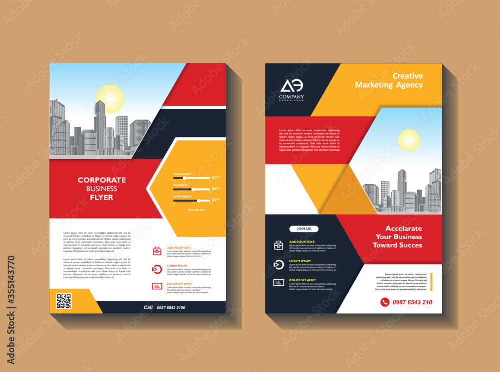 Proposal cover poster brochure Template Design Set Stock Vector | Adobe ...