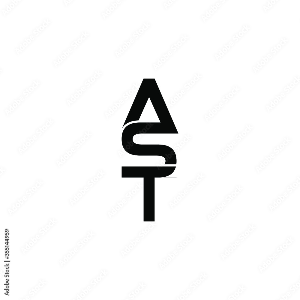 ast letter original monogram logo design Stock Vector | Adobe Stock