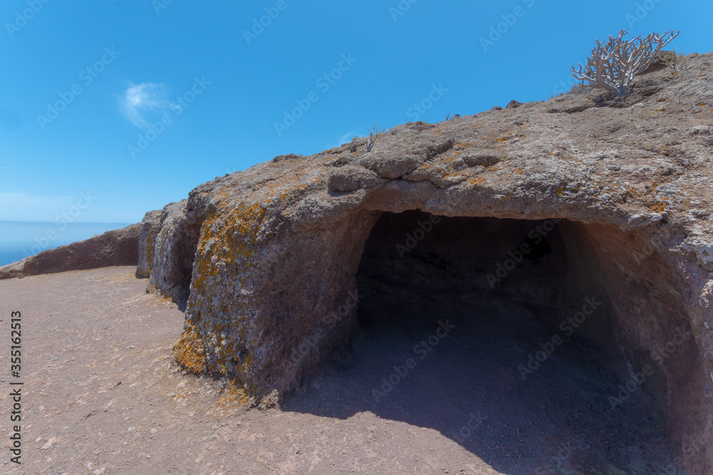 caves from the prehispanic era in the canary islands home to its ...