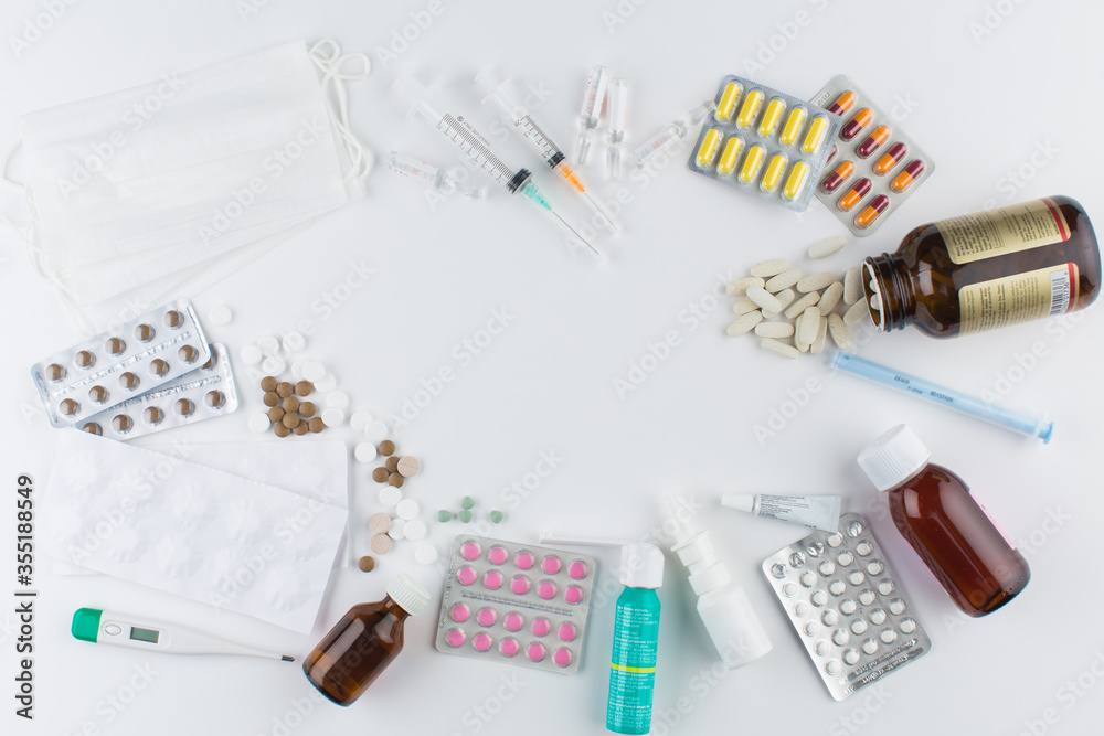 Many different types of medicine and drugs Stock Photo | Adobe Stock