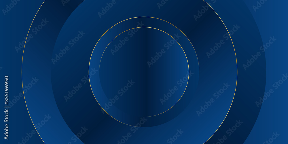 abstract round shape graphic elements on blue background for Brochure ...