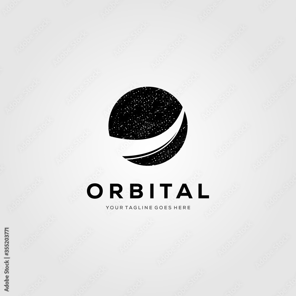 planet orbit logo meteor tail vector symbol illustration design Stock ...