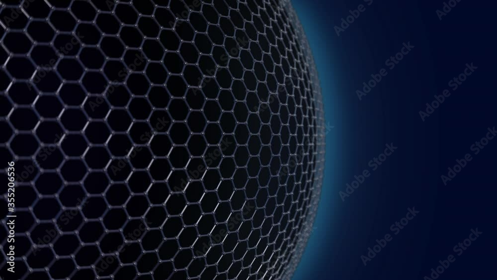 new technology material graphen molecular structure with hexagonal ...