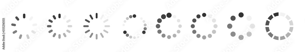 Loading icon collection set. Vector illustration preloaders Stock ...
