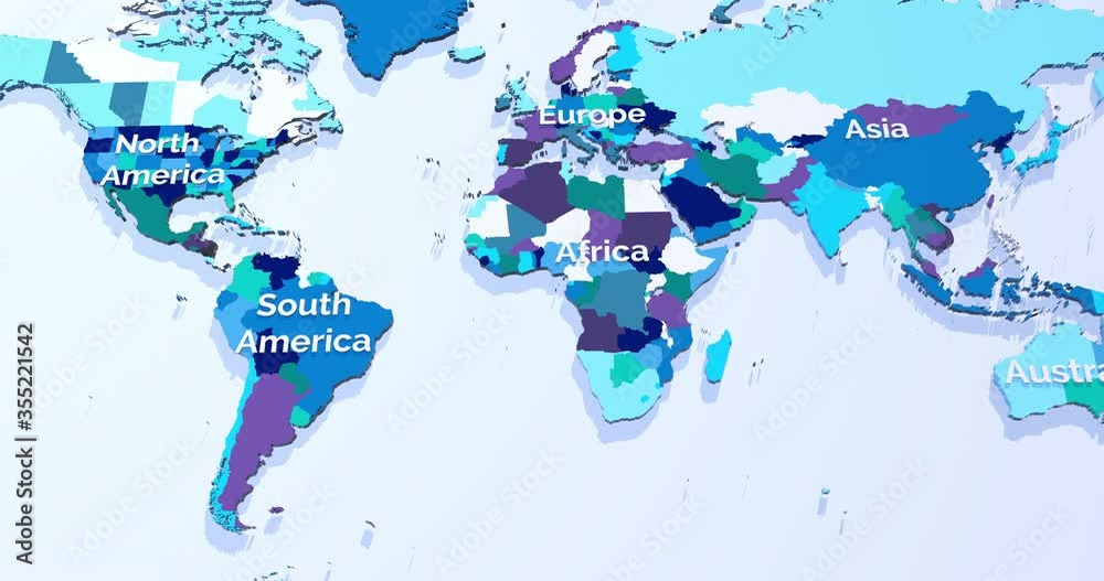 world map seven continents