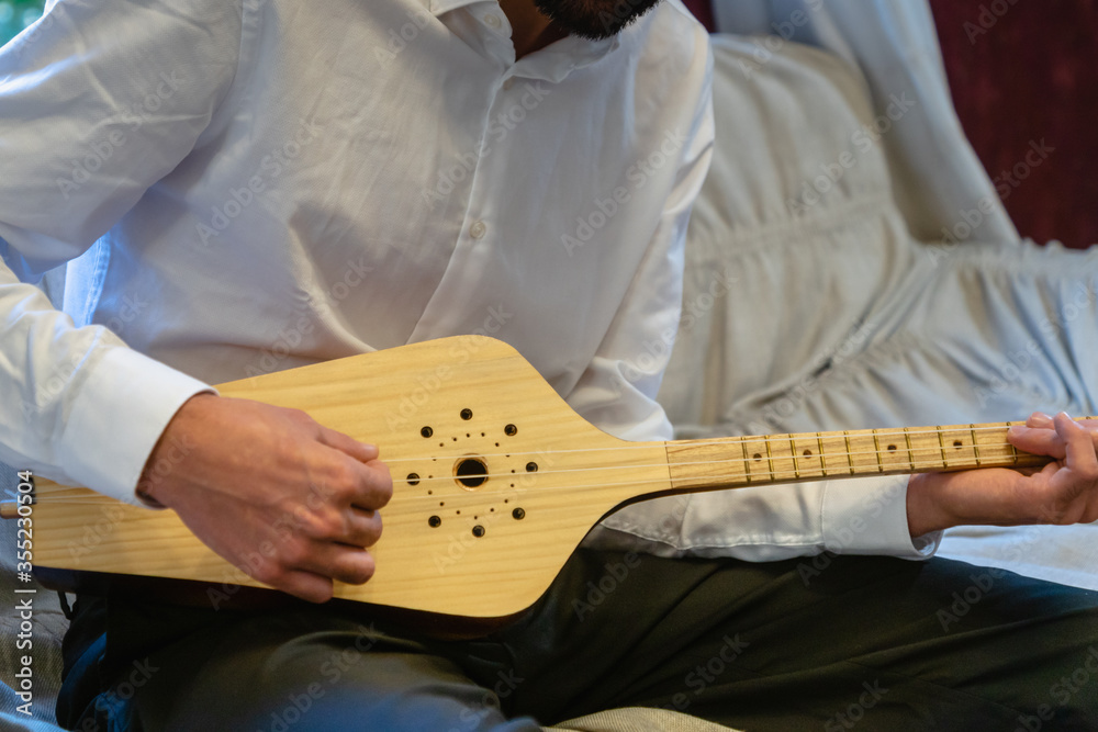 Panduri (Fanduri) close-up - panduri is a traditional Georgian three ...