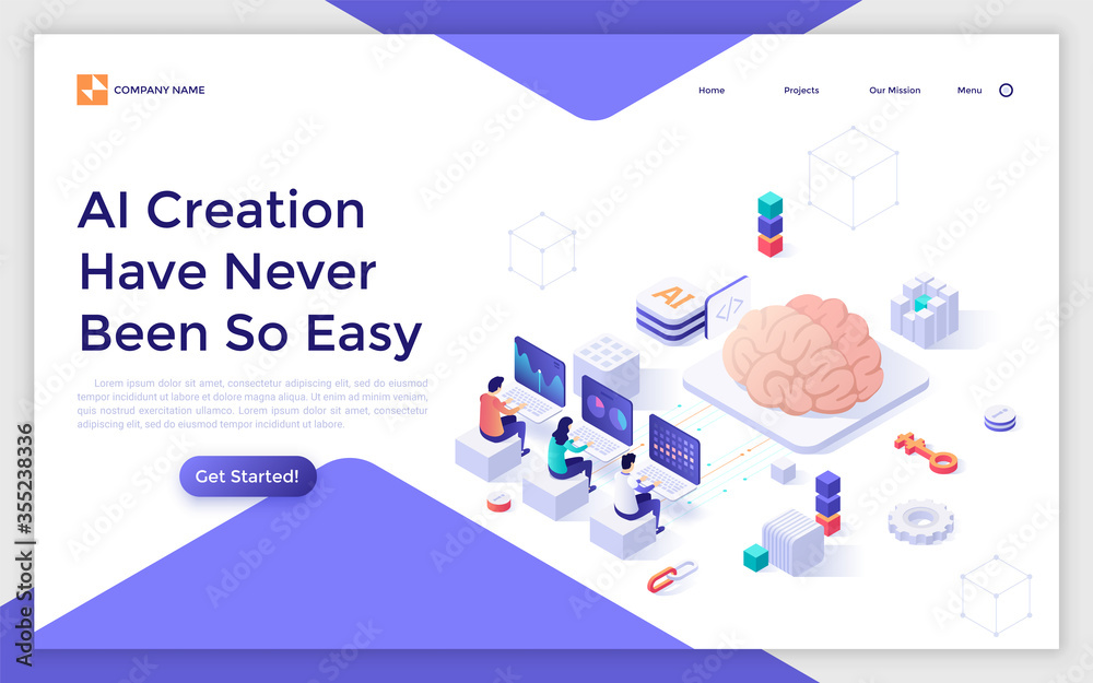 Isometric vector illustration Stock Vector | Adobe Stock