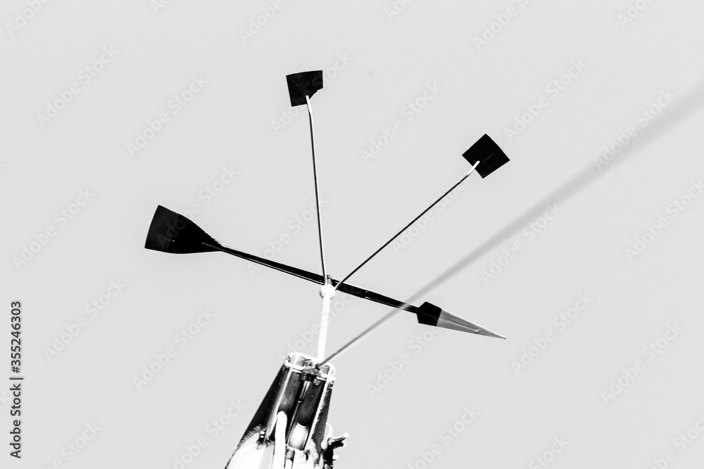 Wind indicator in the mast of sailboat Stock Photo | Adobe Stock