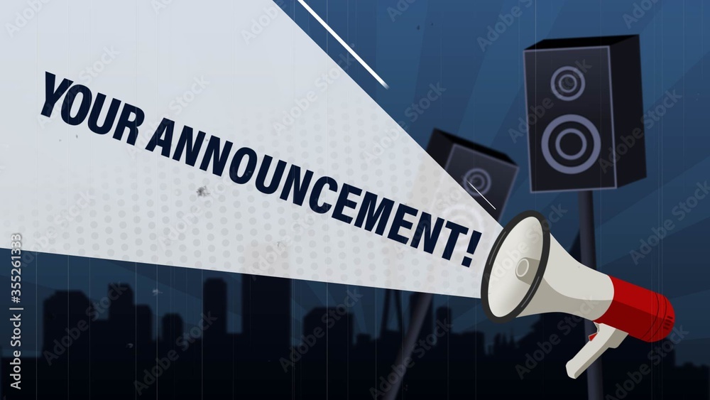 Megaphone Announcement Title Stock Template | Adobe Stock