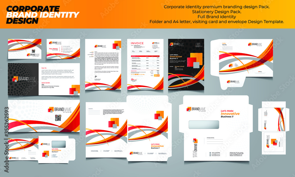 Corporate identity premium branding design Pack. Stationery Design Pack ...