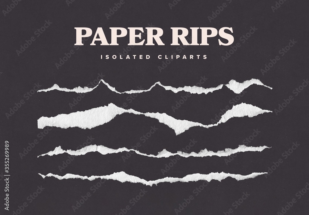 Isolated Paper Rip Art Kit Stock Template | Adobe Stock