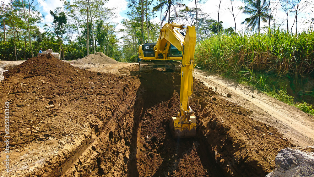 excavator, construction, ground, project, site, dig, industry ...