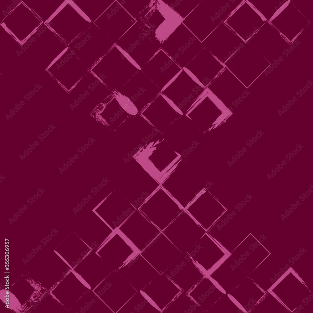 retro square pattern in grunge design. brush vector drawn and combining ...