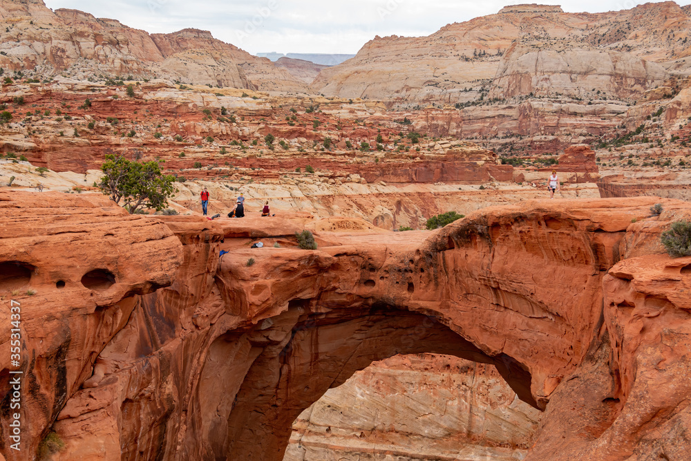 Daytime of the Beautiful Cassidy Arch of Capitol Reef National Park ...