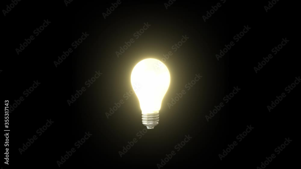 Light bulb pop out on alpha channel background. Stock Video | Adobe Stock