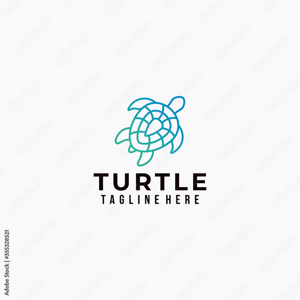 turtle logo icon vector isolated Stock Vector | Adobe Stock
