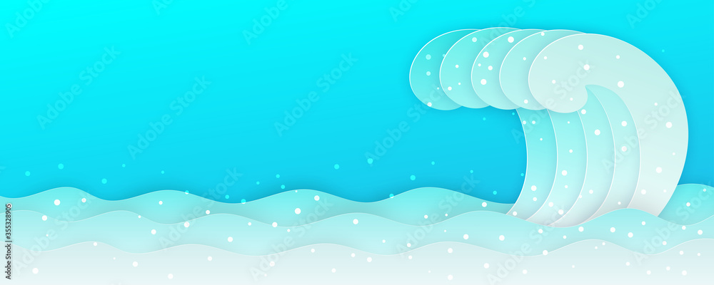 Blue wave vector abstract background with sparks glitter special light ...