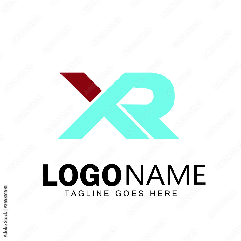 XR letter illustration logo design Stock Vector | Adobe Stock