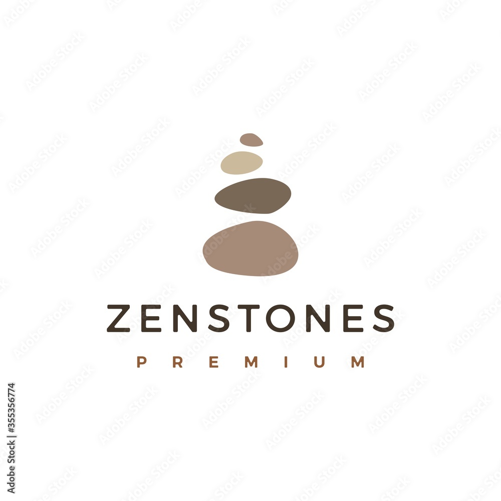 balancing rock zen stone stones logo vector icon illustration Stock ...