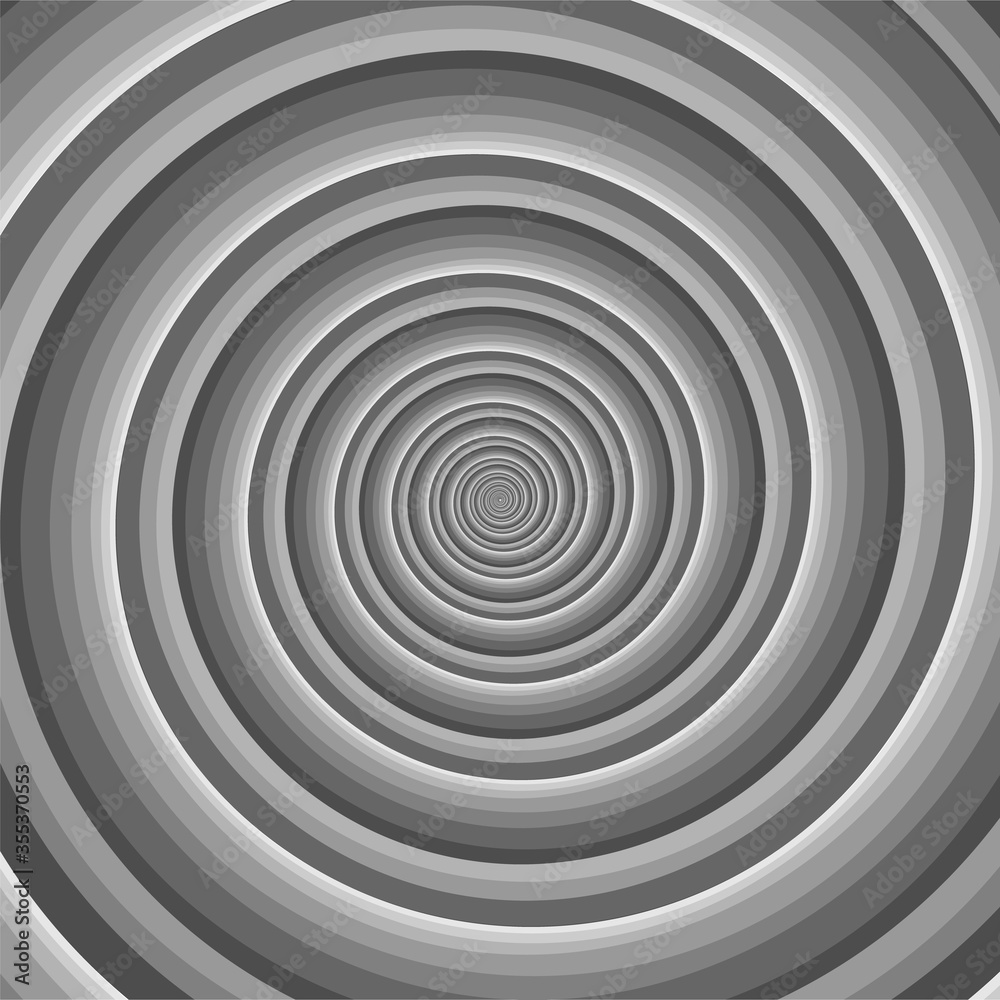 Spiral hipnotic optical illusion. Hypnotizing swirl. Trance sleep ...