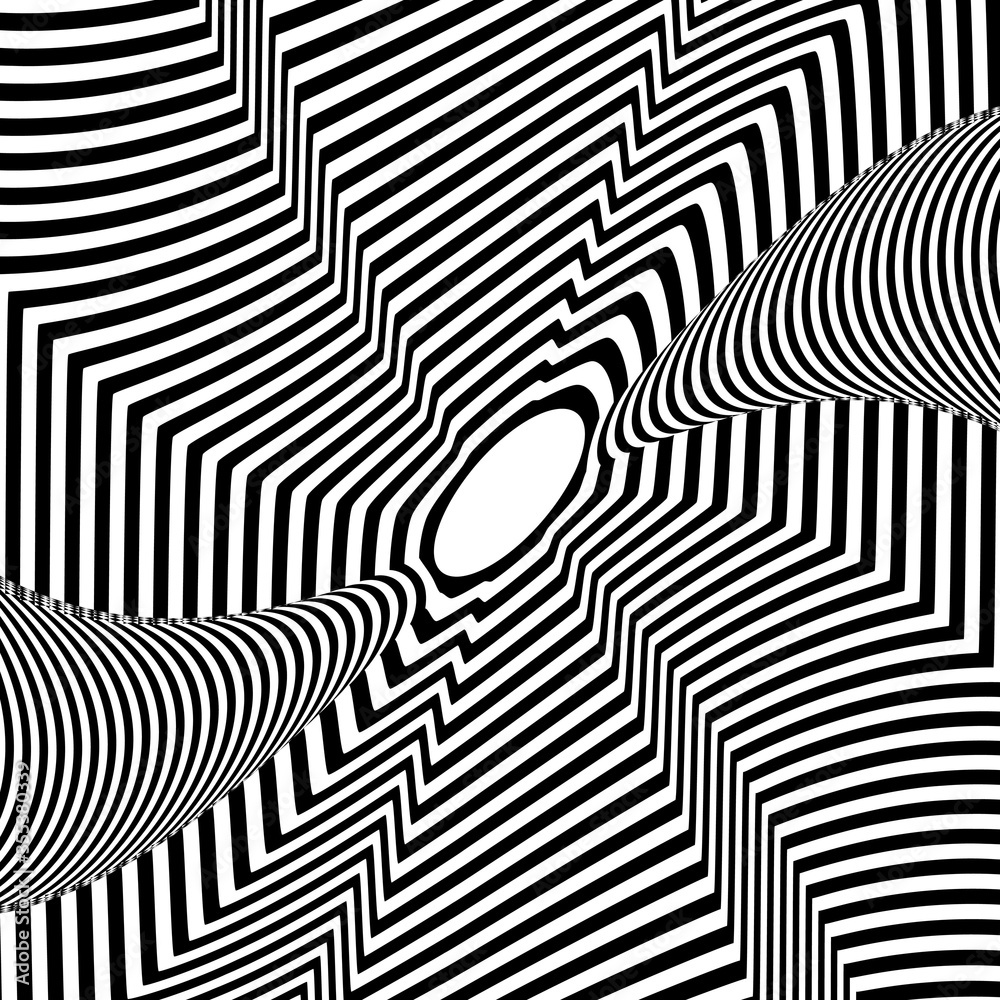 Abstract black and white striped background. Geometric pattern with ...