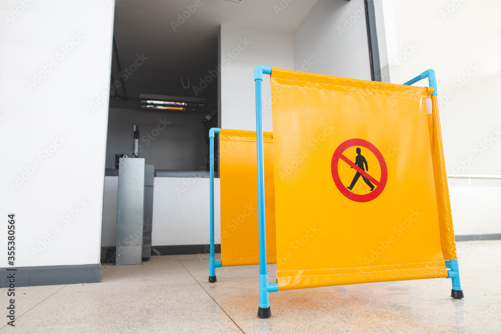 No entry signage and barrier - Lift or Elevator Maintenance Services ...