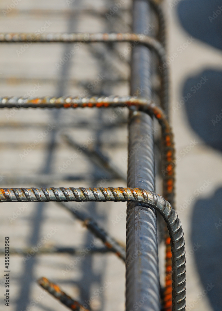 Details from part of a steel reinforcement cage used in the ...