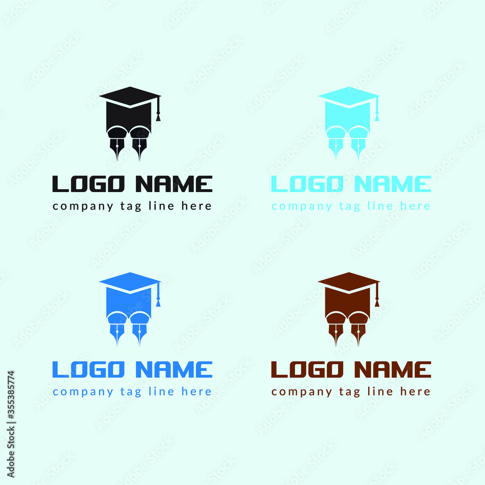 Business Education Logo template, book, pen education logo template ...