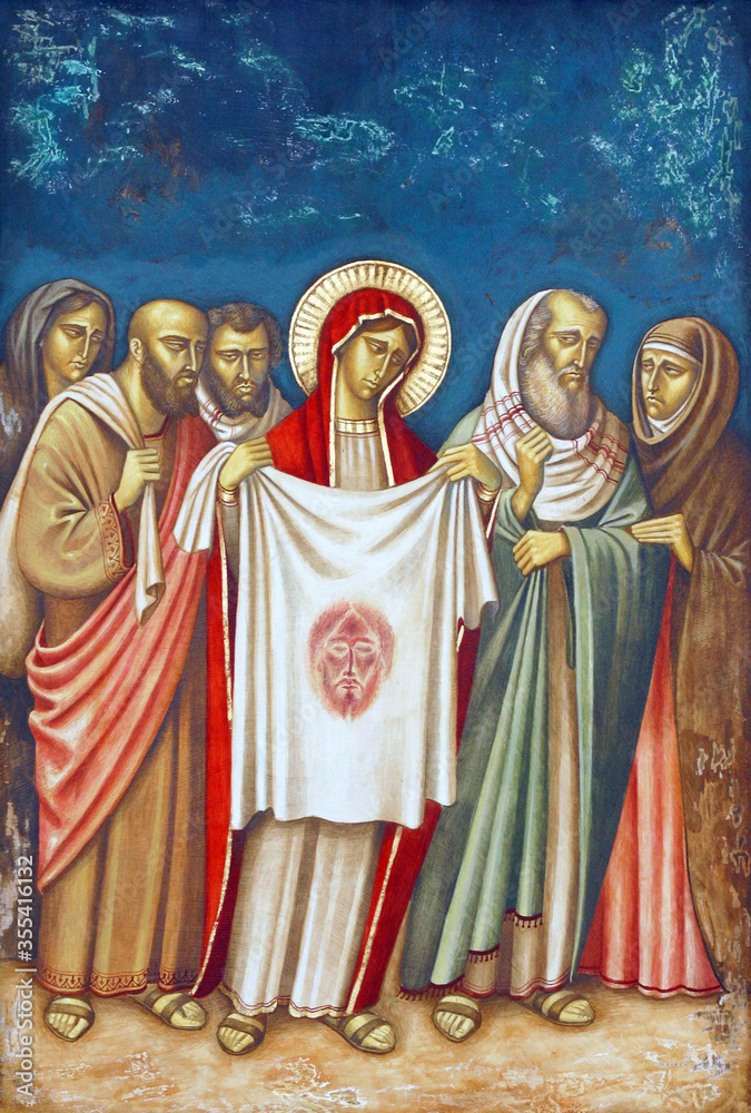 Poster 6th Stations of the Cross, Veronica wipes the face of Jesus ...