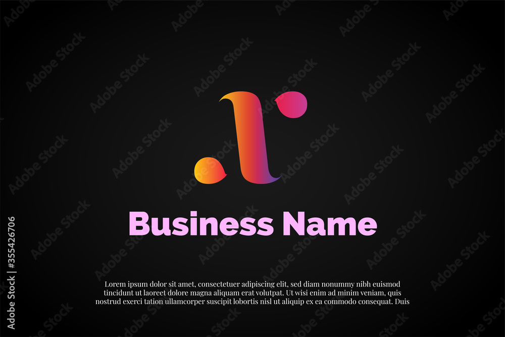 Logo Template x lowercase Monogram Stock Vector | Adobe Stock