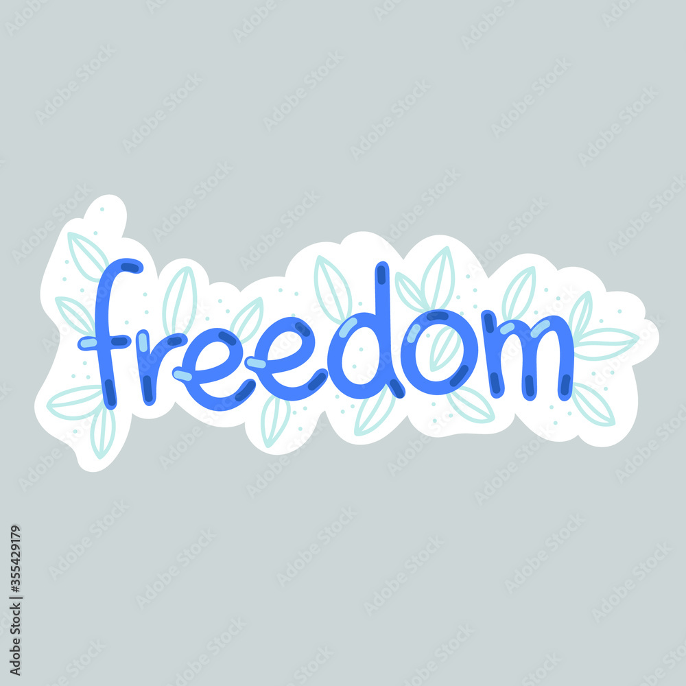 Vector graphic printable sticker cut file template of freedom patch ...