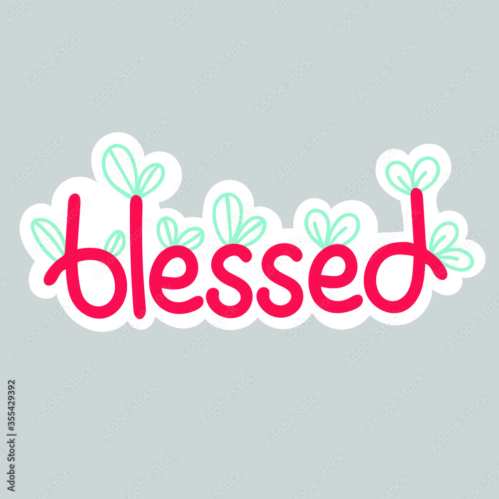 Vector graphic printable sticker cut file template of the blessed patch ...