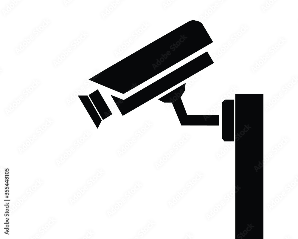 Fixed CCTV, Security Camera Icon Vector Template Illustration Design ...