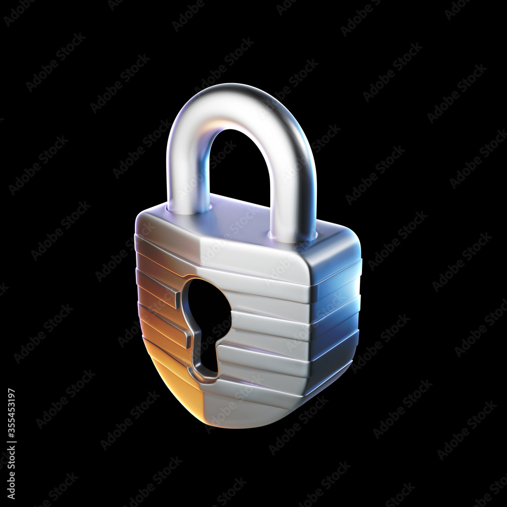 3d Lock Icon