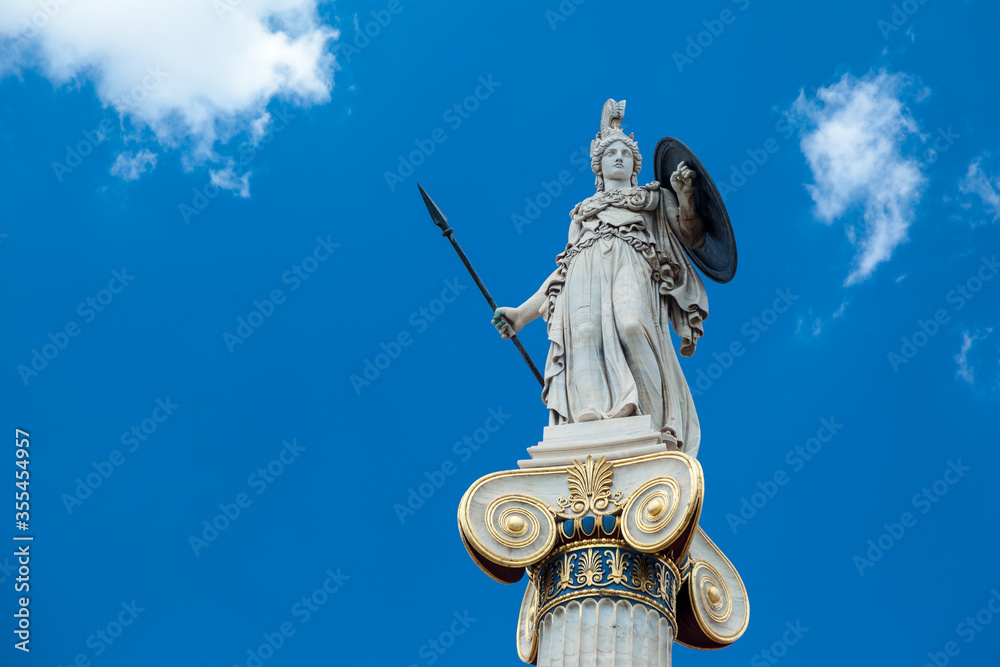 The goddess Athina, the goddess of wisdom and protector of the city of ...